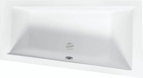 Besco Akrylátová asymetrická vana se sníženým lemem Intima Slim 150x85 (160x90) Barva: Bílá, Rozměry (cm): 160x90, Orientace: Pravá