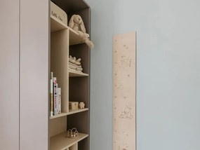 Designová šatní skříň s otevřeným regálem BASIC mocca