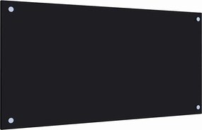 Kuchyňský panel černý 80 x 40 cm tvrzené sklo 249484