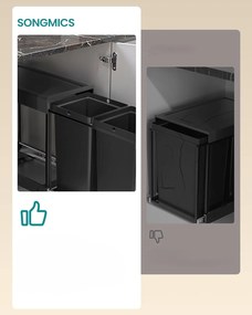 Koš na tříděný odpad Abes 20 l černý