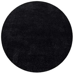 Ayyildiz, Kusový koberec Ata 7000 anthracite kruh, 200x200 (průměr) kruh, šedá, obývací pokoj