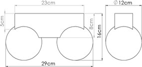 Sollux Lighting Stropní svítidlo BULBO 2 přírodní dřevo