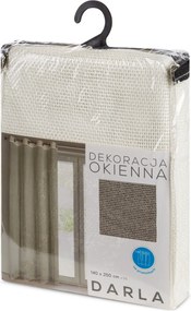 ZÁCLONA NA KROUŽCÍCH DARLA 140X250 CM PŘÍRODNÍ