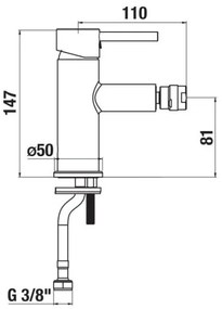 JIKA H3412F17161101 - Bidetová baterie MIO 14,7 cm matná černá