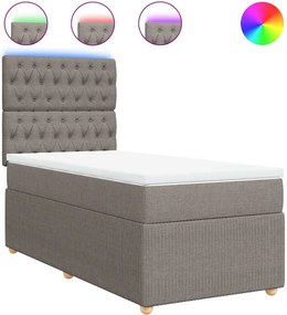 Box spring postel s matrací taupe 90x200 cm textil 3294250