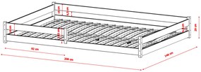 Legno Dětská postel s ohrádkou Fini bílá Rozměr (cm): 140x200