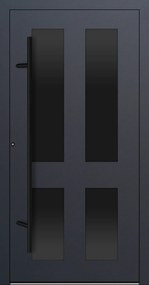 Hliníkové vchodové dveře FM Turen Premium P90 M29 BLACKLINE antracit/bílá RAL7016/9016 Orientace dveří: Levé, otevírání dovnitř, Standardní rozměr dveří včetně rámu: 100 cm x 200 cm - vnější rozměr rámu