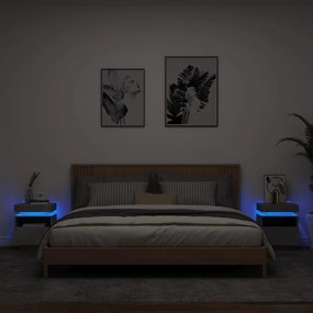 Noční stolky s LED osvětlením 2 ks betonově šedé 40x39x48,5 cm