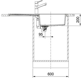 Tectonitový dřez Franke S2D 611-100 Bílá