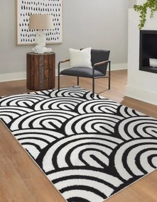 Dywany Łuszczów, AKCE: 160x220 cm Kusový koberec Mode 8629 cream/black, bílá, kancelář