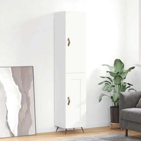 vidaXL Skříň highboard 34,5 x 34 x 180 cm kompozitní dřevo [3199084] Barva: bílá s vysokým leskem