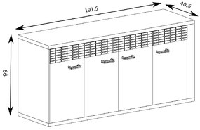 Natural - komoda N9 - dub ribbeck