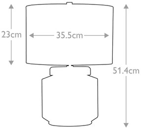 Elstead LUGA-TL-NATURAL - Stolní lampa LUGA 1xE27/60W/230V