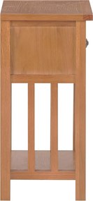 Stolek na časopisy se zásuvkou 35x27x55 cm masivní dubové dřevo 289182