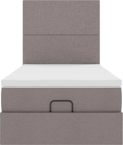 Osmanský rám postele s matrací taupe 90x190cm textil 3313040