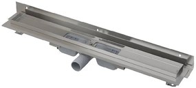 Alcadrain Odtokové žlaby - Sprchový žlab Flexible Low 850 mm, s nastavitelným límcem ke stěně, nerez APZ104-850
