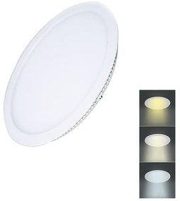 Solight LED mini panel CCT, podhledový, 6W, 450lm, 3000K, 4000K, 6000K, kulatý