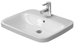 Duravit DuraStyle - Vestavěné umyvadlo, 1 otvor pro armaturu propíchnutý, 615x495 mm, bílé 0374620000