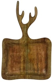 Mísa z mangového dřeva s parožím - 22*2*35cm