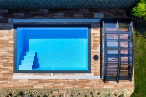 Přelivový bazén QBIG BENEFIT 3,5 x 7 x 1,5 m - Světle modrý