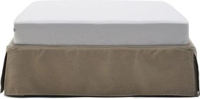 Taupe čalouněná jednolůžková postel bez čela 90x200 cm Jaira – Kave Home