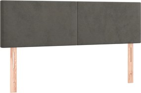 Box spring postel s matrací tmavě šedý 140 x 190 cm samet 3141180