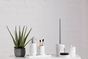 Krémový betonový koupelnový organizér na vatové tampony Mozie – Premier Housewares
