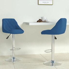 Barové židle 2 ks modré samet,  335309