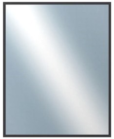 DANTIK - Zarámované zrcadlo - rozměr s rámem cca 40x50 cm z lišty Hliník černá | P03-021 (7003021)