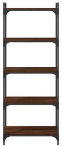Petromila Knihovna s 5 policemi hnědý dub 60x30x154 cm kompozitní dřevo
