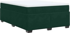 Box spring postel s matrací tmavě zelená 140x190 cm samet 3285284