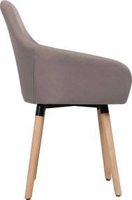 Jídelní židle 2 ks taupe textil 283468