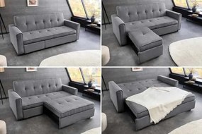 Designová rozkládací sedačka Zaragoza 180 cm šedý manšestr