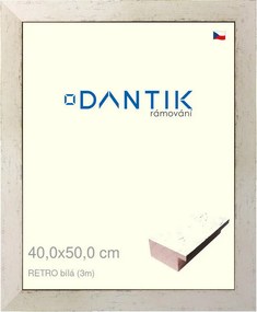 DANTIK rámeček 40x50 | RETRO bílá (Sklo Čiré)