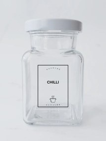 Samolepka na kořenky CHILLI průhledná 3 × 4 cm tučné písmo