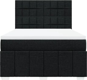 Box spring postel s matrací černá 140x200 cm textil 3291693