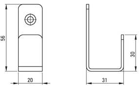 Deante Mokko příslušenství, koupelnový 1-háček, černá matná, ADM_N111