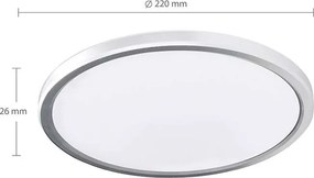 LED stropní světlo odolné vůči vlhkosti WO825 - průměr 22 cm, bílá