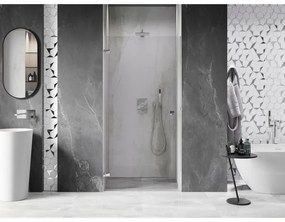 Mexen, Mexen Lunar-B výklopné sprchové dveře levé 85 cm, transparentní, chrom - 832-085-000-01-00-L