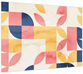 Obraz - Abstrakce s retro vzory (70x50 cm)
