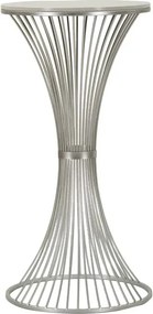 Odkládací stolek Funnel 50 cm stříbrný/mramor