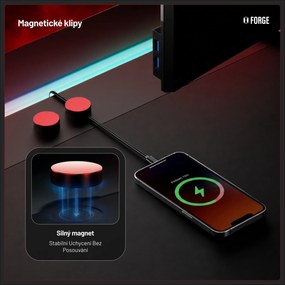 Elektrický herní stůl RGB s držáky, černý, 140 cm: Diablo X-Forge 1400