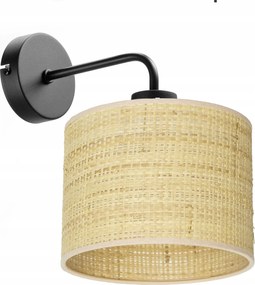 Lampa Nástěnná Kovová Led Stínidlo Rattan E27 Polsko Lampa Boho