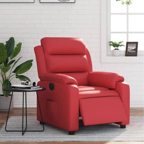 Elektrické polohovací křeslo červené umělá kůže 3205033