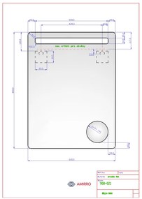 Zrcadlo do koupelny s LED osvětlením - 60 x 80 cm - Bella