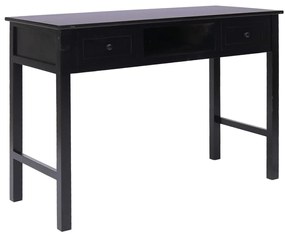 vidaXL Psací stůl černý 110 x 45 x 76 cm dřevo