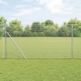 Zemní upevnění svařované drátěné ploty 25 x 1 m Stříbrná 3351608