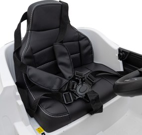 Ramiz Elektrické auto Mercedes Benz AMG EQA pro děti bílé + dálkové ovládání + 5bodové pásy + EVA kola + MP3 displej + LED