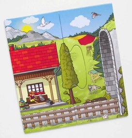 EFKO HRA Na výletě puzzle s příběhem skládačka s dřevěnou figurkou ef54648