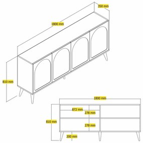 Skříňka Lyon Cream and Walnut